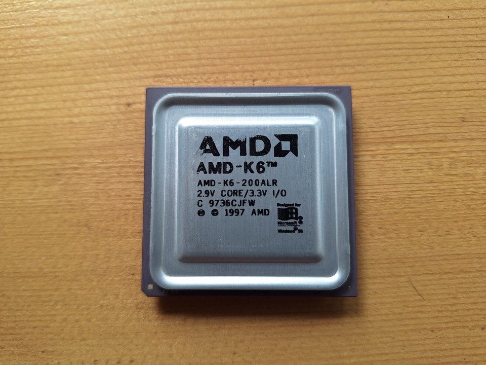 AMD K6 166 200 233 266 classic AMD K6 Vintage CPU, GOLD | eBay