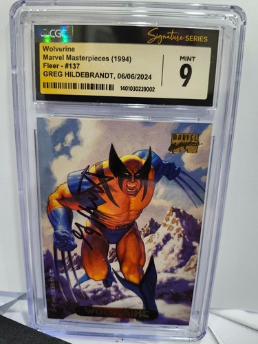 Marvel Masterpieces 1994 Wolverine Card #137 CGC 9 MINT Signed Greg ...