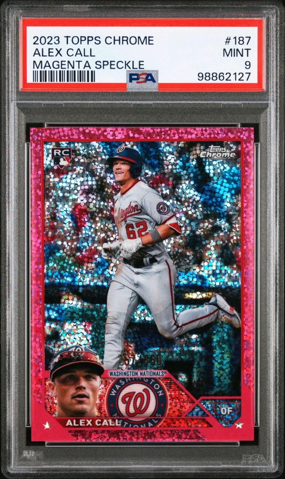 2023 Topps Chrome - Alex Call #187 Magenta Speckle Refractor /350 (RC ...