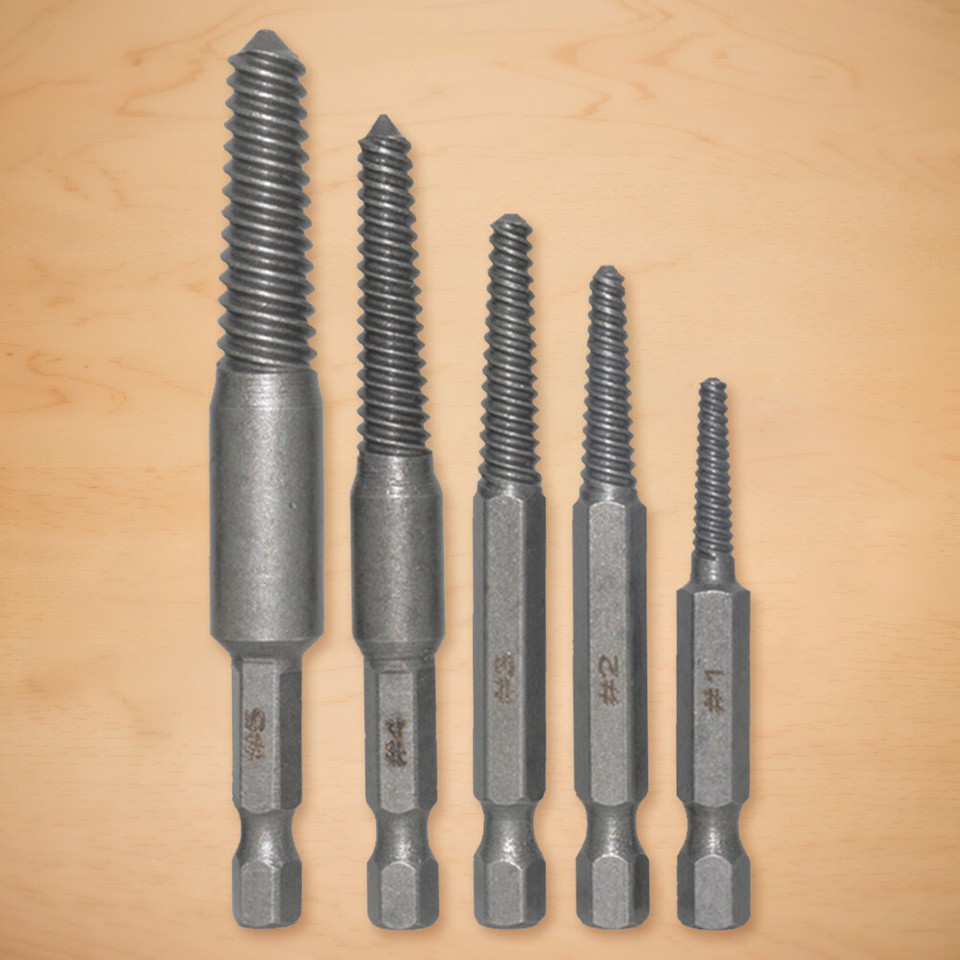 Broken Bolt Extractor Set Thread Bad Screw Stud Remover Power Tool ...