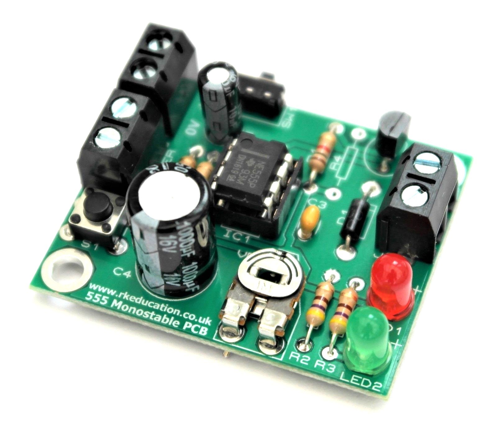 Rk Education Electronic Project Kit - 555 Monostable Timer Project PCB ...