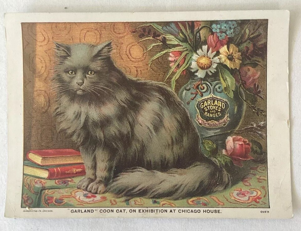 Vtg Antique GARLAND STOVES RANGES Trade Card Advertising MICHIGAN STOVE ...