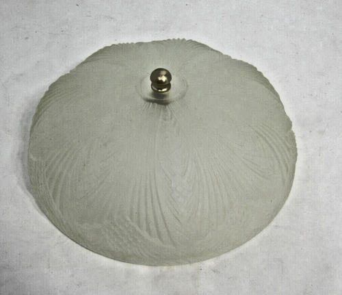 Antique Frosted Glass Art Deco Light Diffuser Shade Ceiling Mount 9.75 ...