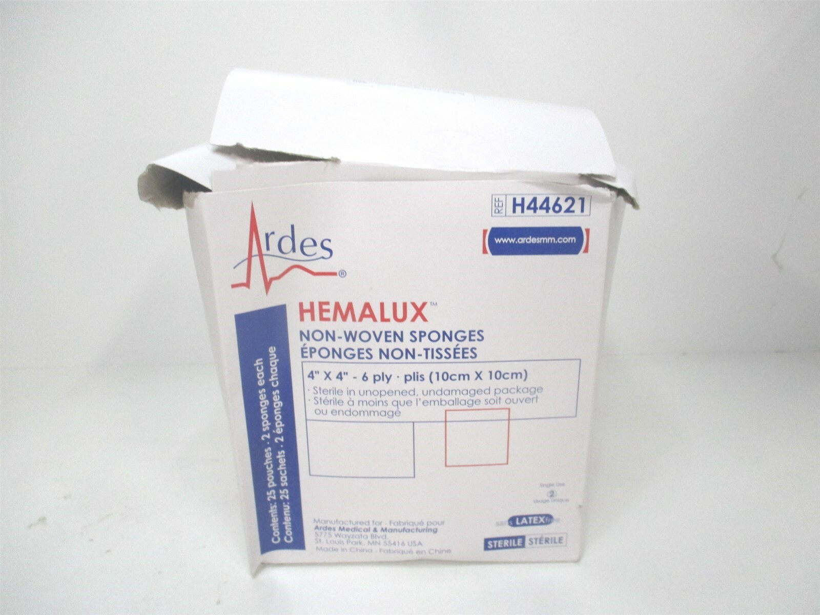 Ardes 6 Ply Hemalux Non-Sterile Non-Woven Gauze Dressings - Pack of 25 ...