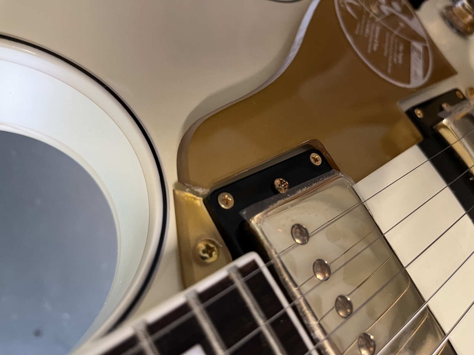 Dean Colt Bigsby w/Piezo Vintage White Semi Hollow COLT B, MINER CRACKS ...