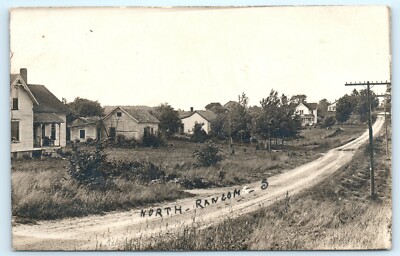 POSTCARD RPPC North Ransom Michigan Dirt Road Residential 1907-20s | eBay