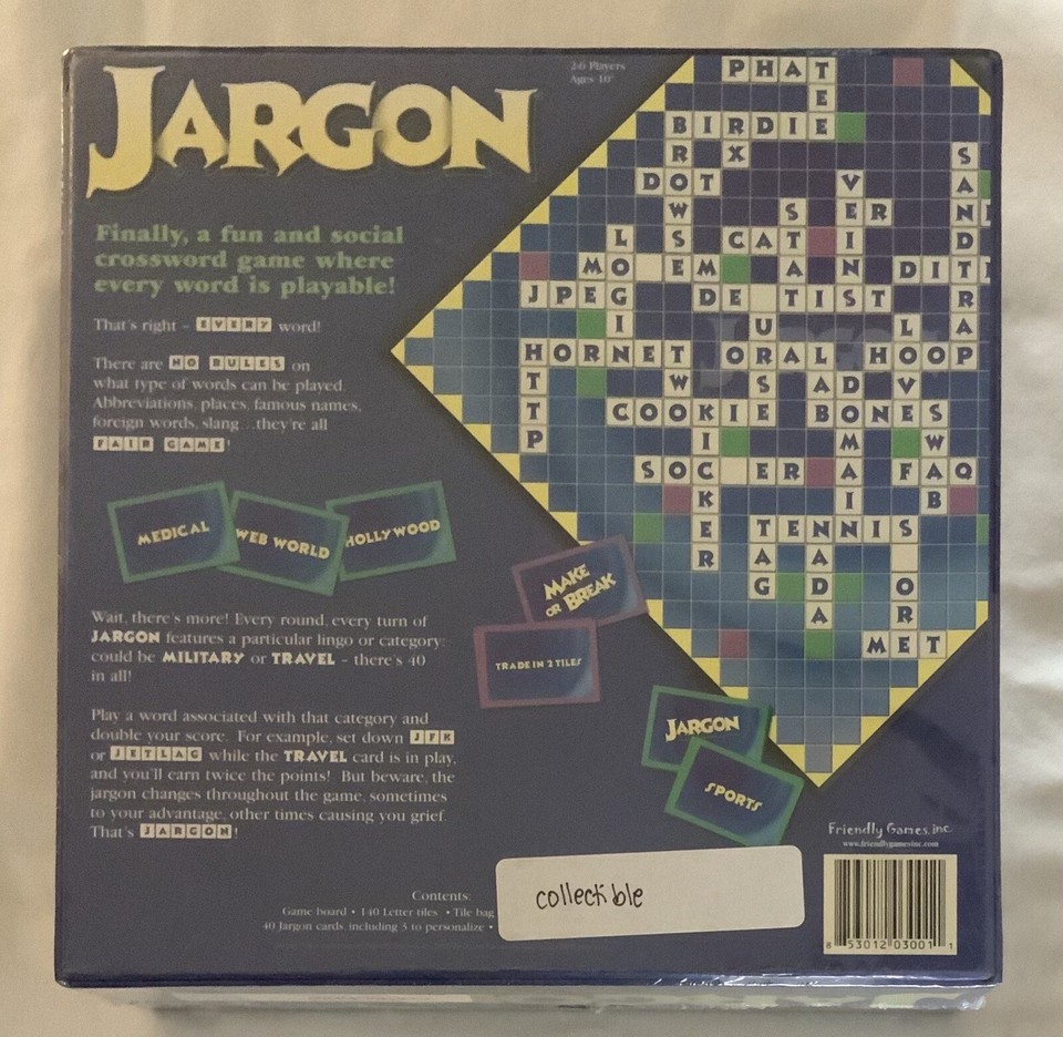 Jargon The Only Crossword Game Where Every Word is Playable! Friendly ...