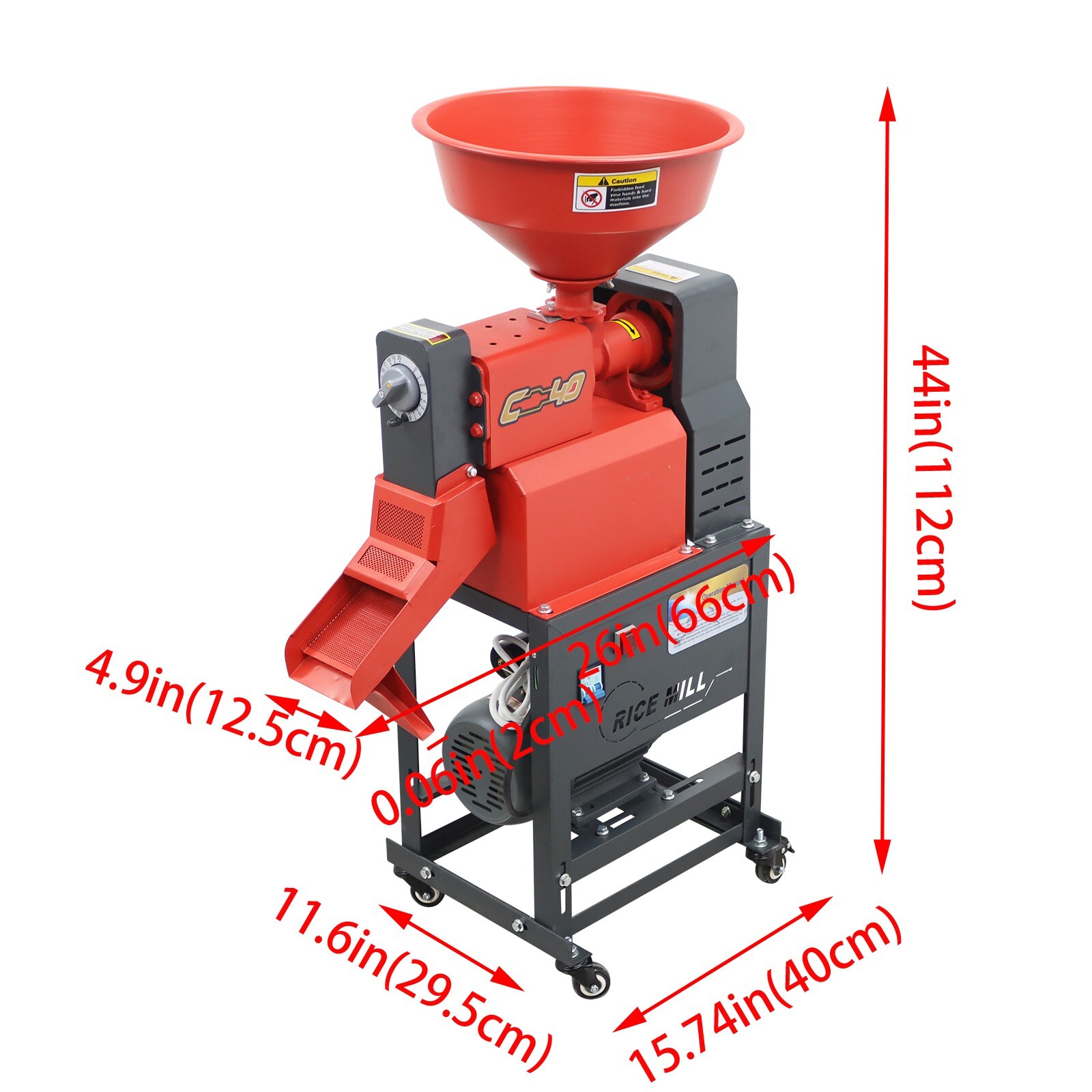 220V Rice Sheller Peeling Huller Machine 2.4HP Powerful Rice Miller ...
