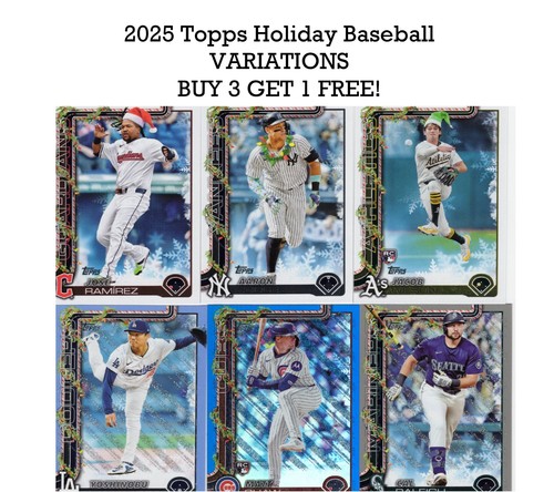 2025 Topps Holiday Baseball Variations Pick/Choose Your Card BUY 3 GET ...