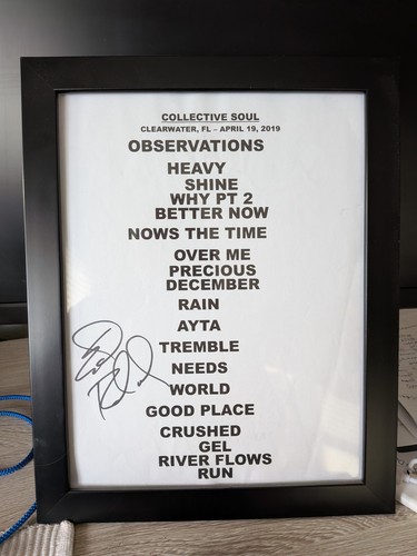 Collective Soul Setlist Signed By Lead Singer Ed Roland -2019 | eBay