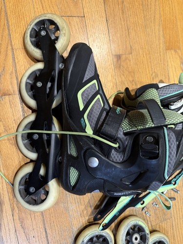 ROLLERBLADE MACROBLADE 100 W Inline Skate black/light green 2016 Woman - 9 | eBay