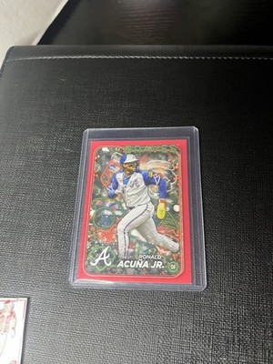 🔥2024 Topps Holiday - Ronald Acuña Jr. Red Border Color Match 10/10 ...