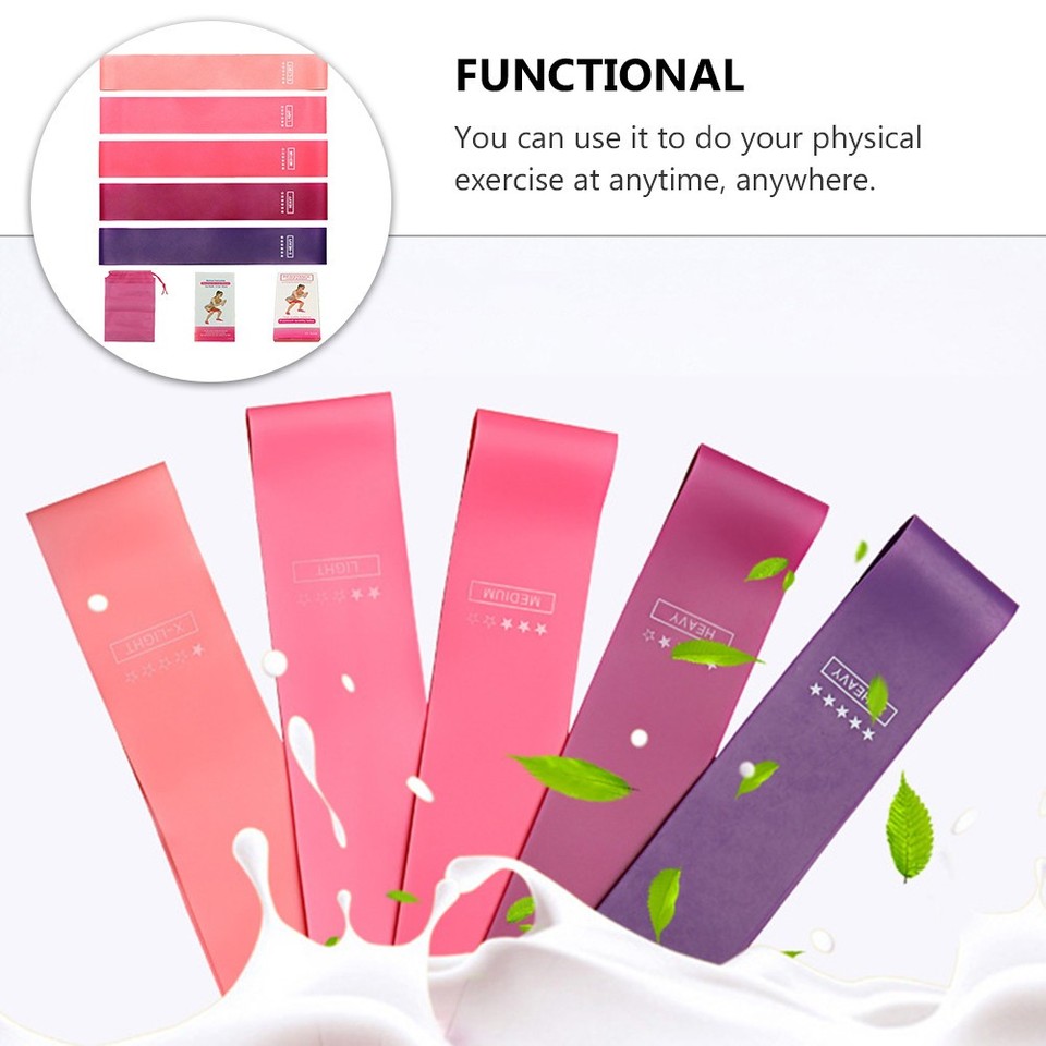 5 Pcs Strength Training Equipment Elastic Exercise Bands Resistance ...