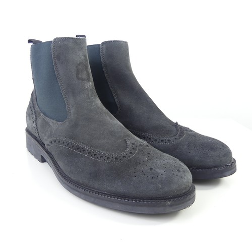 GALLUCCI Chelsea Boots Budapester Muster Grau Leder Herren Gr. 41 | eBay.de