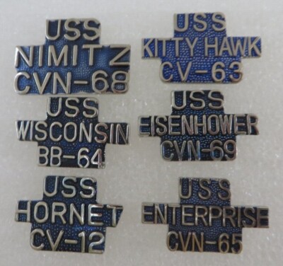 CHOOSE YOUR USS AIRCRAFT CARRIER Pin Text Lapel Hat Logo Tie Tac Tack U ...
