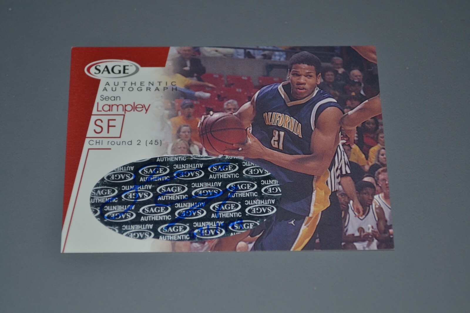 SEAN LAMPLEY 2002 SAGE AUTHENTIC AUTOGRAPH BASKETBALL #671/999 INSERT ...