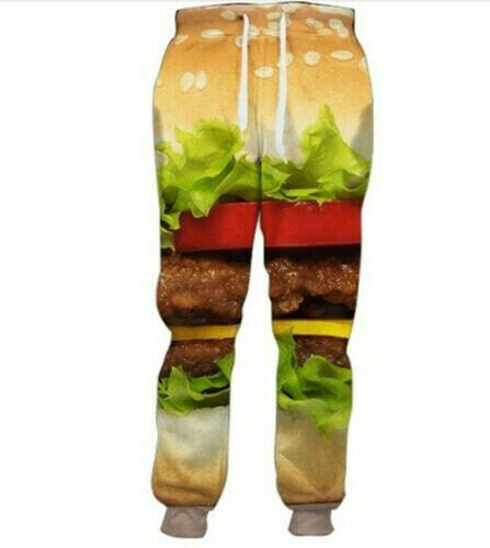 Hamburger Food 3D Print Casual trousers Men Women Sweatpants Jogging ...