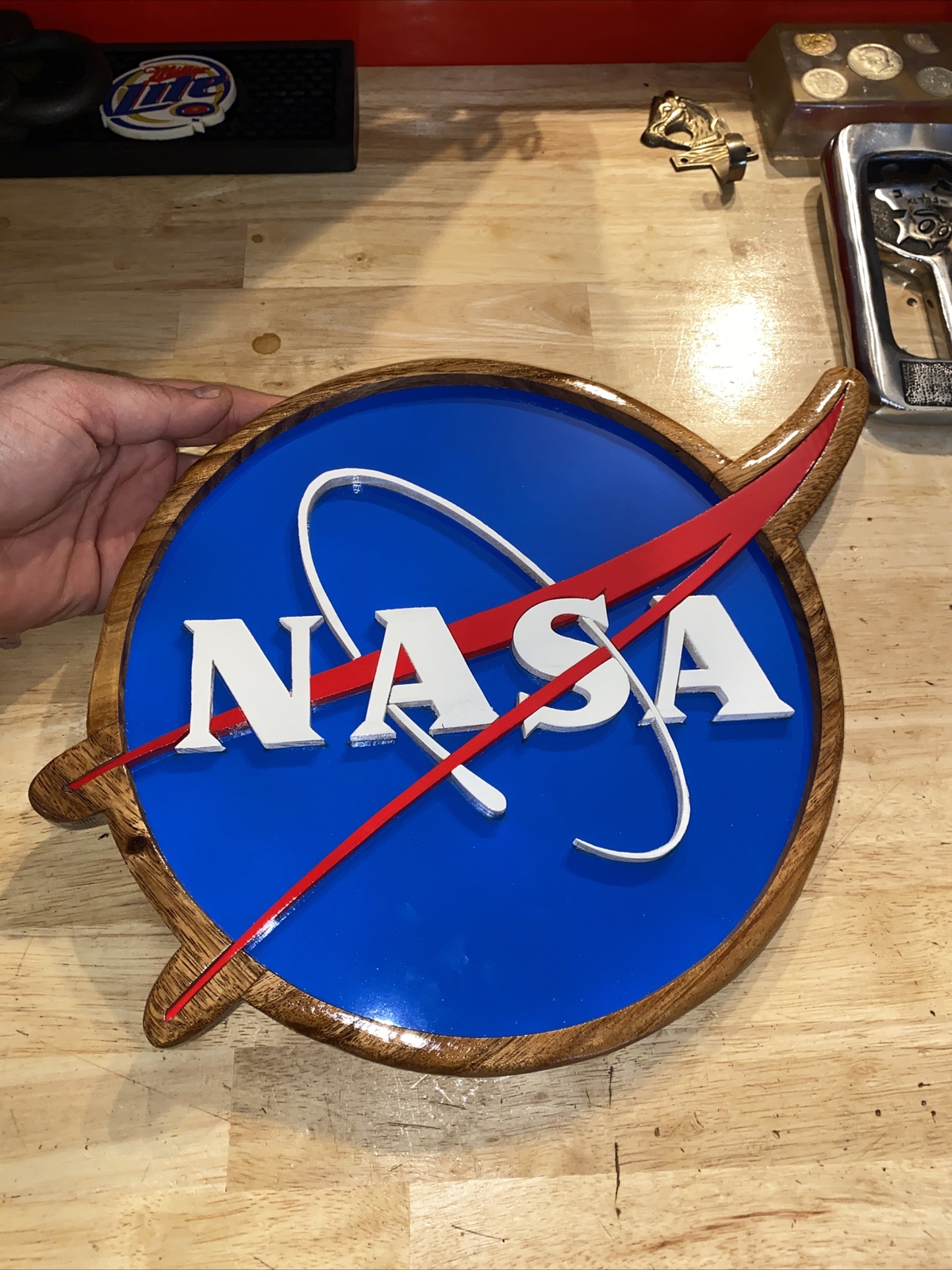 NASA Space Sign 1 FT Wood Plaque SpaceX Astronaut Elon Musk Collector ...
