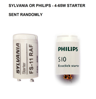 SYLVANIA or Philips Fluorescent Universal Starter 4-65W FS-11 F4W-65W ...