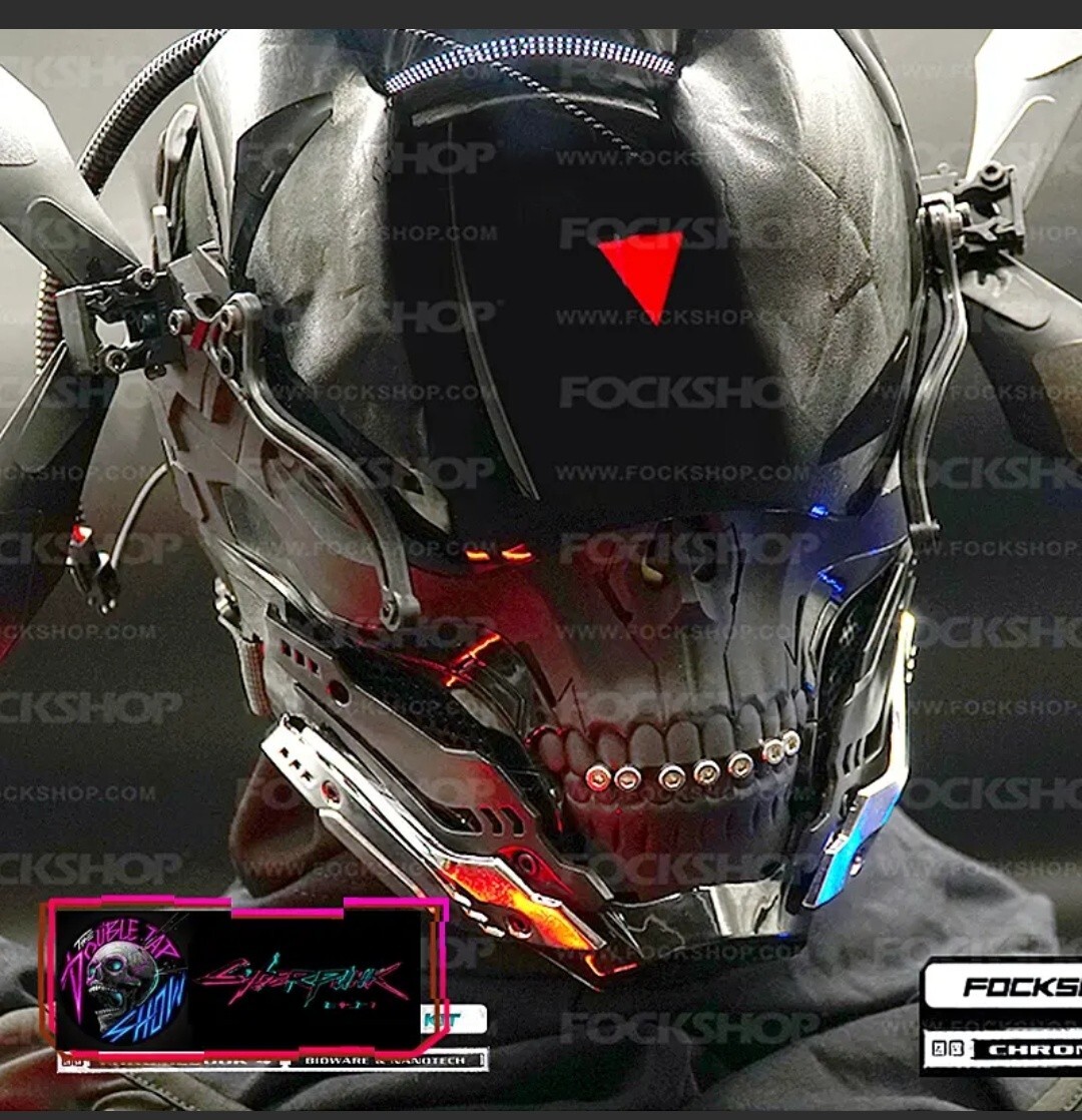 US SHIP_Halloween Coolest Cyberpunk Mask With Glow LED/Special Designs ...