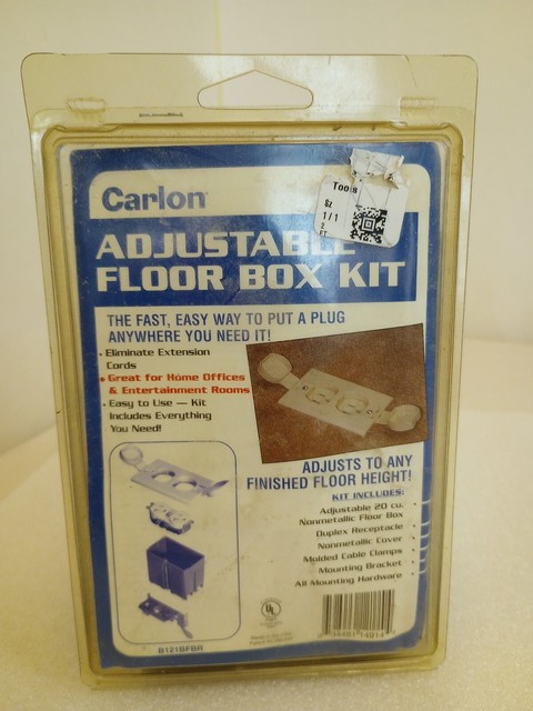 Carlon B121BFBRW Adjustable Floor Box Kit With White Cover for sale ...