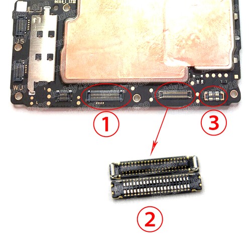 2 X LCD FPC Plug USB board battery plug connector For Samsung A03s SM ...