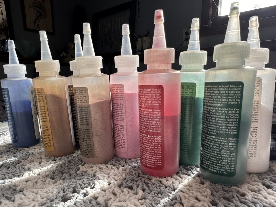 Plaid Soft Flock Fibers And Adhesive Vintage *RARE* Lot | eBay