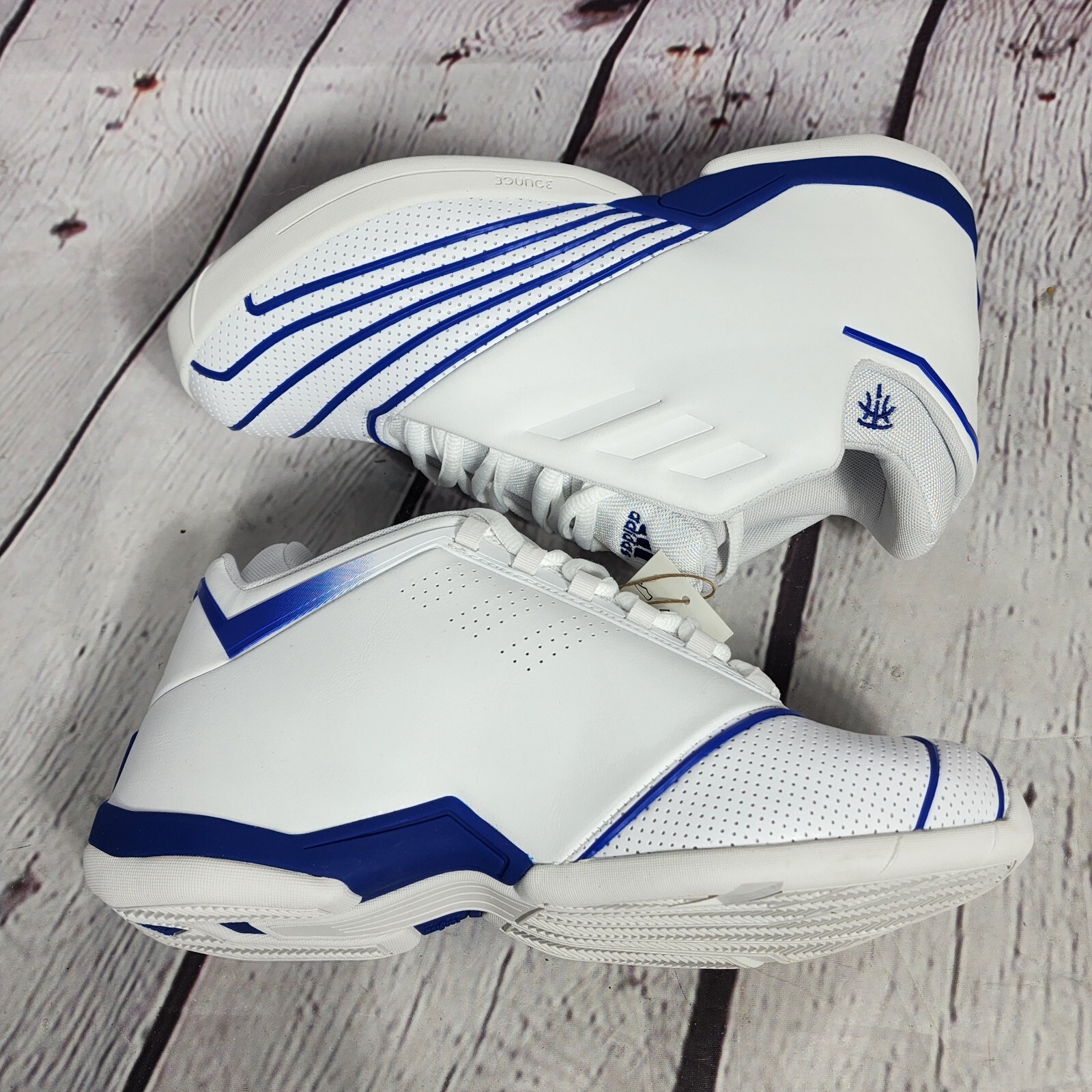 Adidas TMac 2 Restomod Shoes Mens 8.5 Tracy McGrady White Royal Blue ...