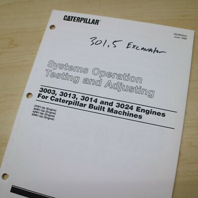 CATERPILLAR 3003 3013 3014 3024 Engine System Operation Test Service ...