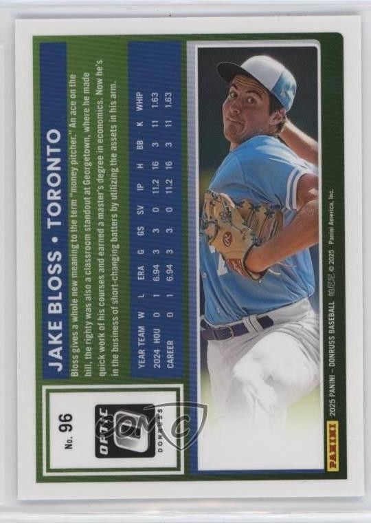 2025 Panini Donruss Optic Jake Bloss #96 0pe3 | eBay
