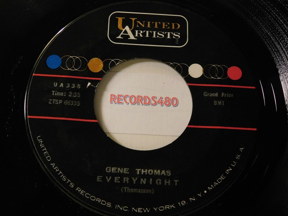 45 Gene Thomas "Sometime / Everynight" United Artists UA 338 | eBay