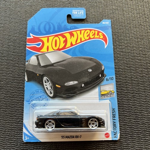Hot Wheels '95 1995 Mazda RX-7 Factory Fresh Black Chrome Rims Sports ...