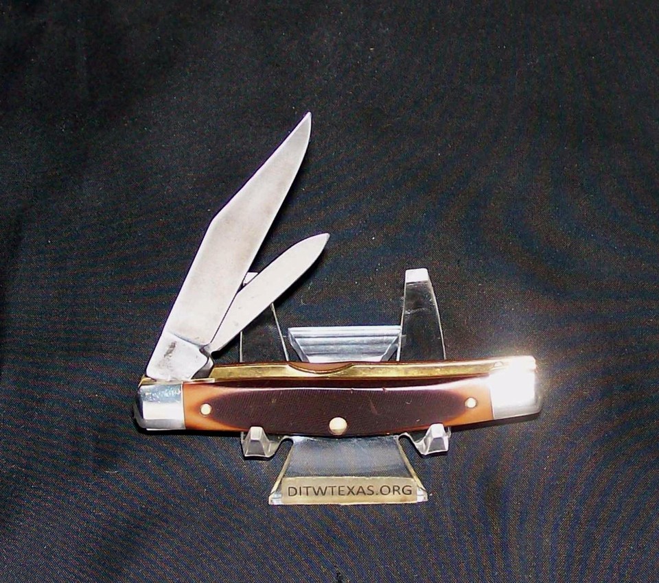 Schrade 33OT Knife Old Timer Jack 3-5/16" Closed 1980's Delrin Handles ...