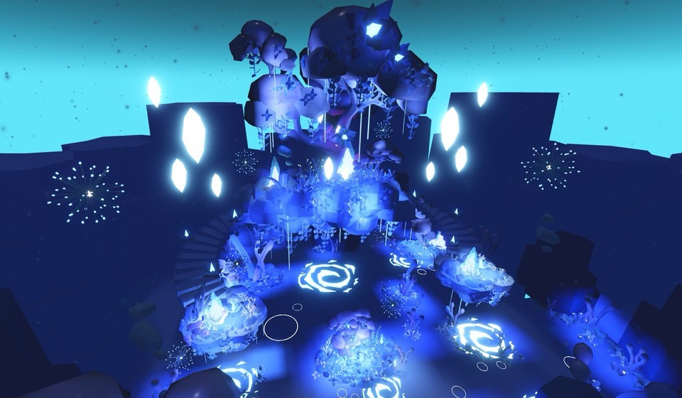 🌀💎 Blue Magical Floating Islands Icey Adopt Me House Home Build 💎🌀 | eBay