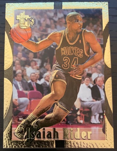 1995 TOPPS EMBOSSED GOLD BASKETBALL ISAIAH RIDER MINNESOTA TIMBERWOLVES ...