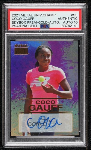 2021 Skybox Metal Universe Champions Premium Gold Coco Gauff #S-3 ...