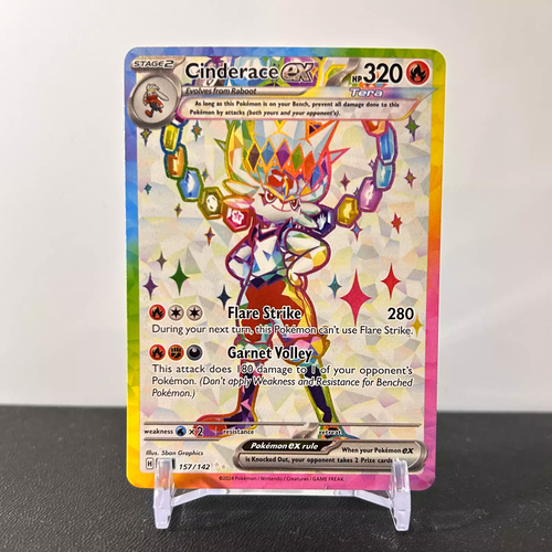 Cinderace ex 157/142 - Full Art Ultra Rare - Pokémon TCG: Stellar Crown ...