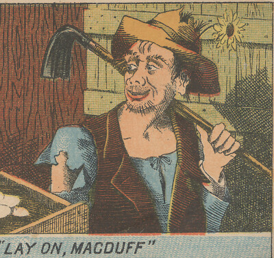 GREAT ATLANTIC & PACIFIC TEA CO TRADE CARD,LAY ON MACDUFF, FARMER ...