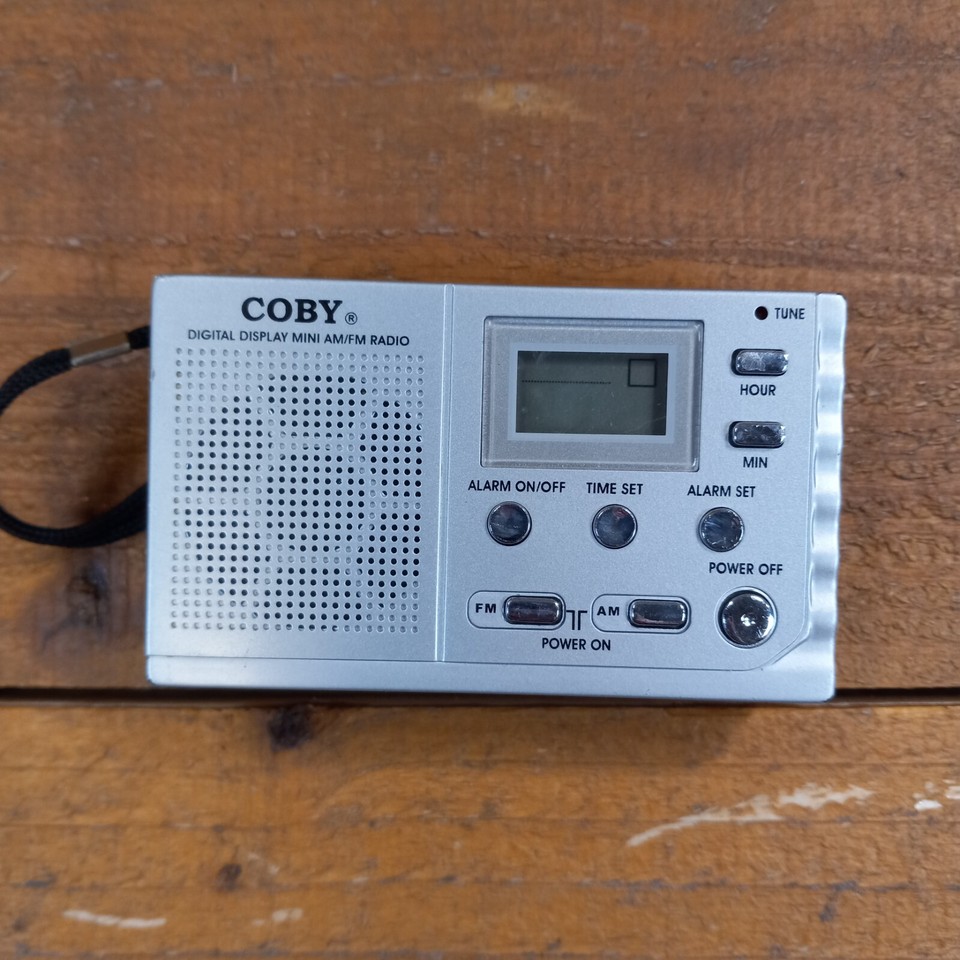 Coby Digital Display AM/FM Radio CX-53 Alarm Clock Speaker Earbuds New ...