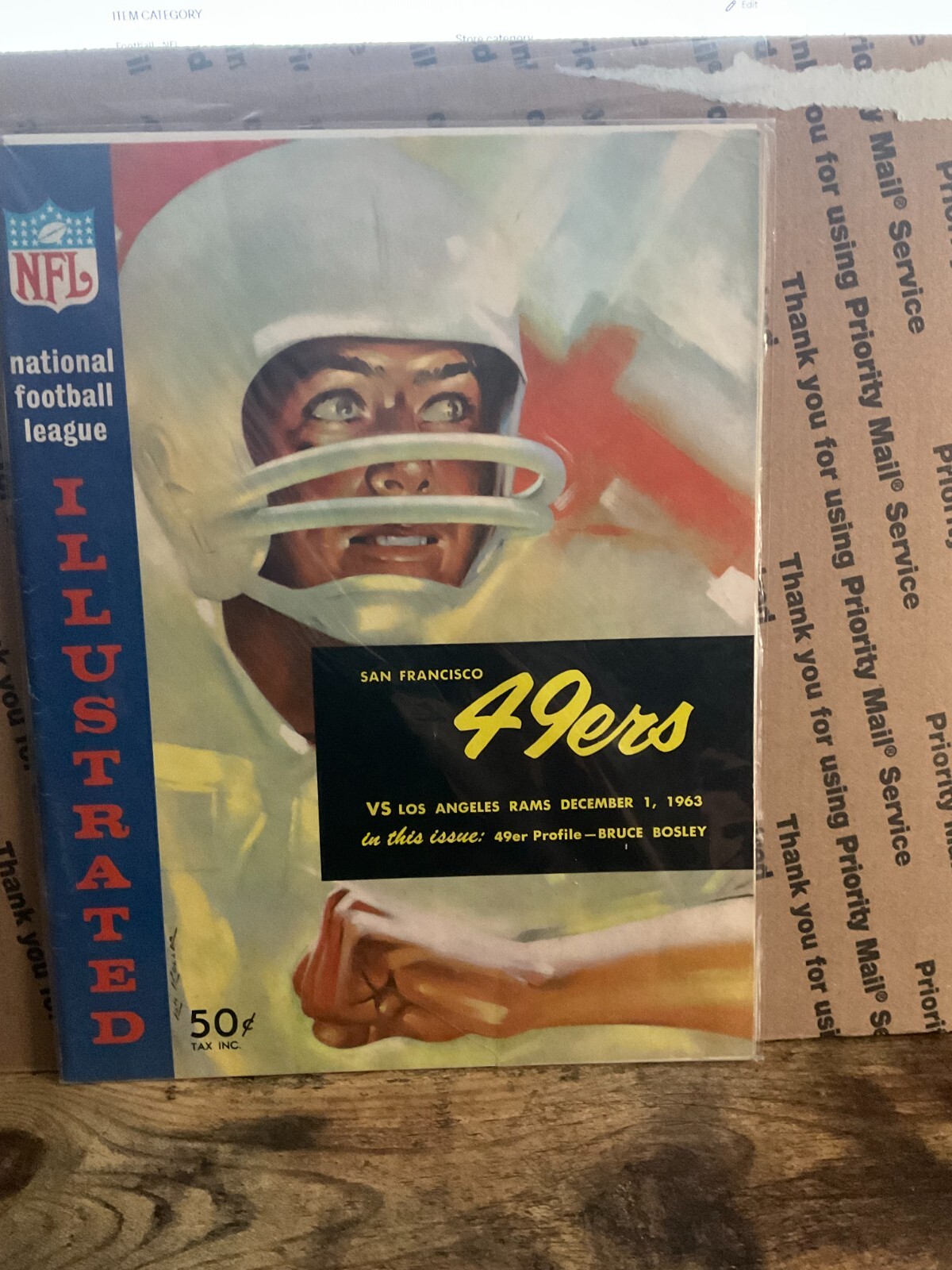 1963 SAN FRANCISCO 49ERS VS LOS ANGELES RAMS DEC 1ST PROGRAM VERY CLEAN ...