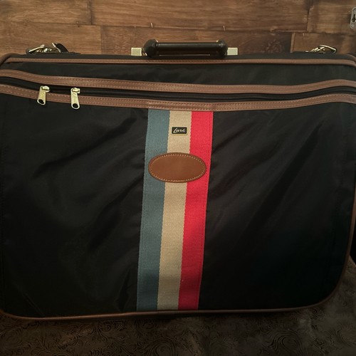 Vintage LARGE Lark Garment Bag Black Travel Bag Removable Shoulder ...