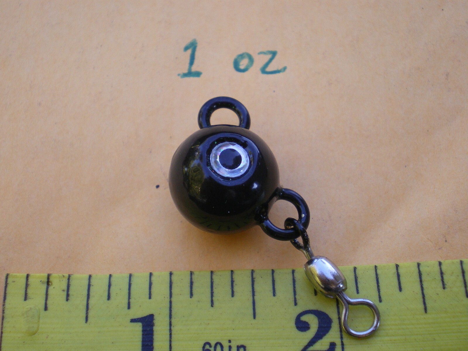 5 PCS. FLUKE EAR BALL JIGS W/#3 SWIVEL MULTICOLOR PACK, 1 OZ. CHOOSE ...