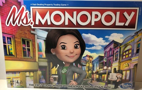 Ms .Monopoly Board Game for Ages 8 & Up Hasbro Ms Miss Monopoly Game ...