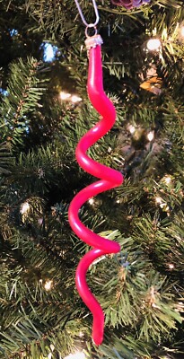 Krebs Christmas Ornament Set Blown Glass 4 Red Icicles | eBay