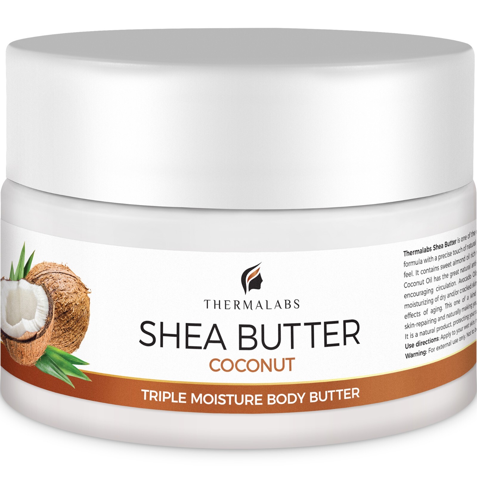 Whipped shea body butter natural cream COCONUT 8.5 oz LIGHTLY SCENTED 2 ...