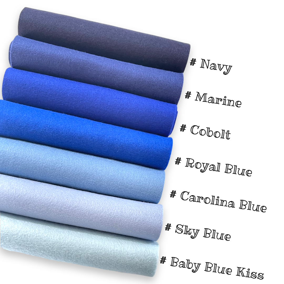 Baby Blue Kiss 100% Merino Wool Felt Sheet 1mm, 20 x 30cm Sydney Based ...