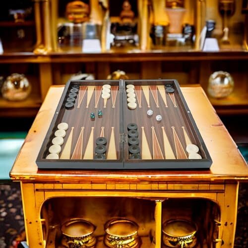 Premium Turkish Backgammon Checkers 2-in-1 Game Set - 19'' Walnut ...