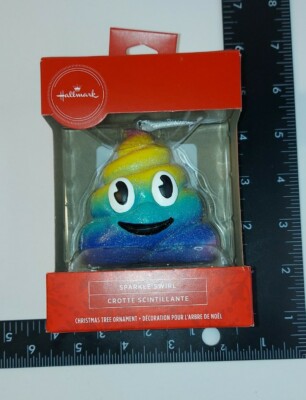 2019 2020 Hallmark Sparkle Swirl Poop Emoji Christmas Ornament New ...