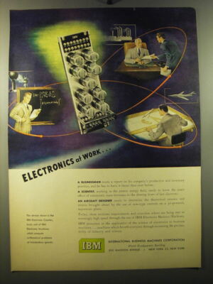 1950 IBM Computers Ad - Electronics at work | eBay