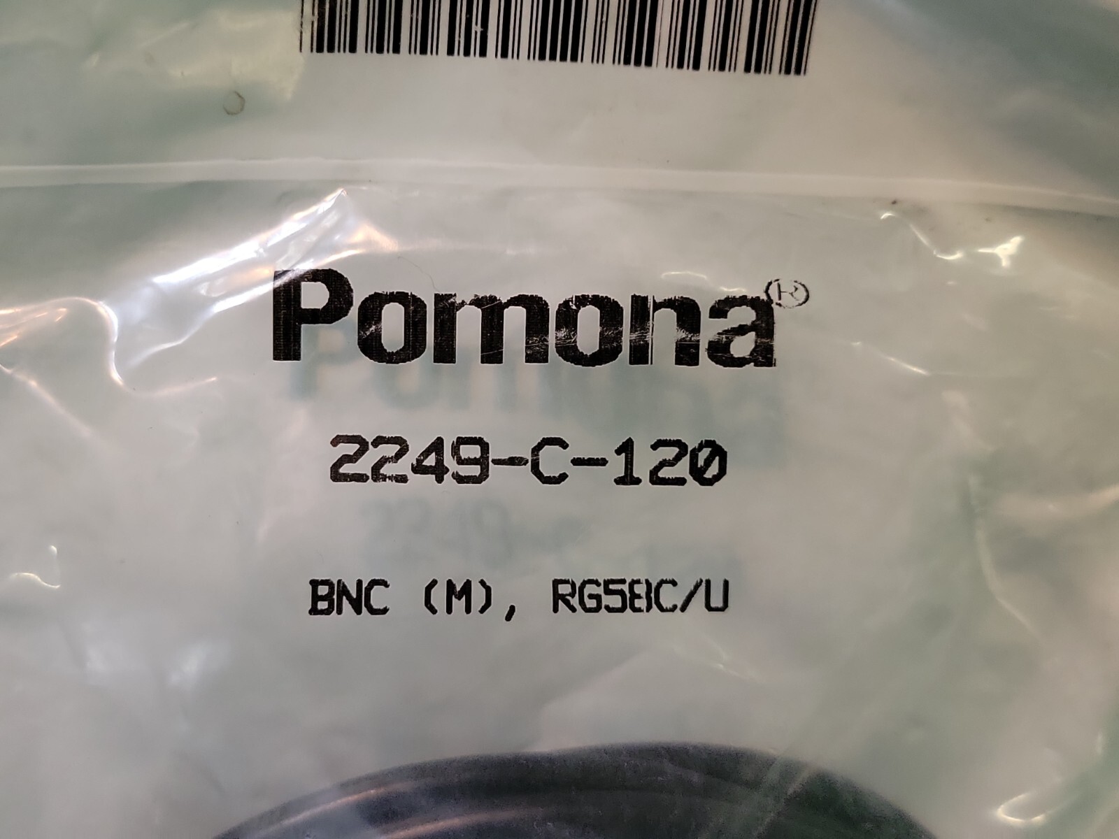 Pomona 2249-C-120 Cable Assembly Coaxial BNC(M) to BNC(M) RG58C-U ...